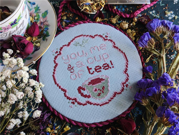 Tea Time Friends - StitchSprout Cross Stitch – Half Moon Stitchery