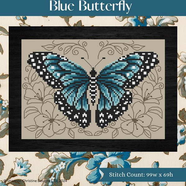 Blue Butterfly - Shannon Christine Designs – Half Moon Stitchery