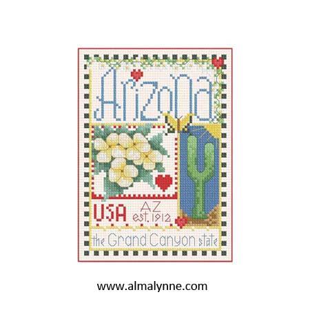 Arizona: Little State Sampler - Alma Lynne Originals – Half Moon Stitchery