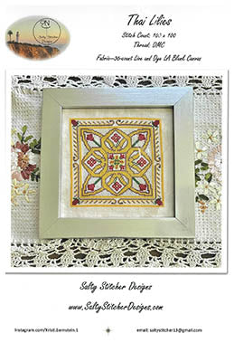 Thai Lilies - Salty Stitcher Designs – Half Moon Stitchery