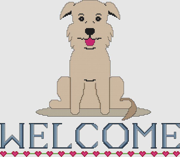 Irish Wolfhound: Welcome (Wheaten) - DogShoppe Designs – Half Moon ...