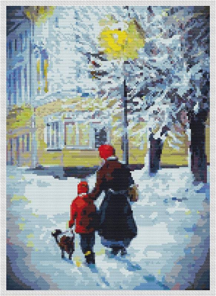 A Winter's Day - Art of Stitch, The – Half Moon Stitchery