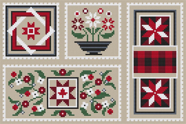 Red & White Smalls - Erin Elizabeth Designs – Half Moon Stitchery