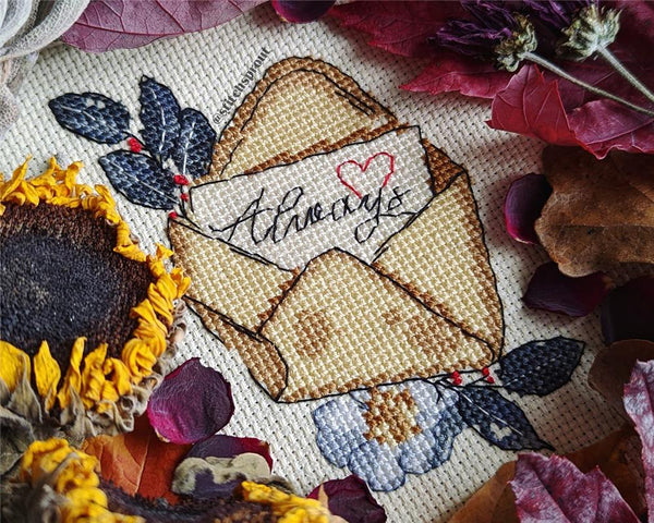 Victorian Love Letter - StitchSprout Cross Stitch – Half Moon Stitchery