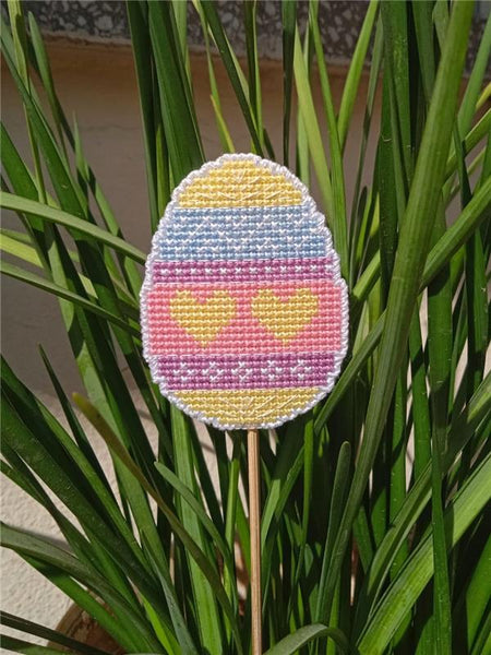 Easter Egg (Pink) - Cute Embroidery by Kate – Half Moon Stitchery
