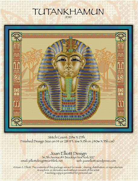 Tutankhamun - Joan Elliott Designs – Half Moon Stitchery