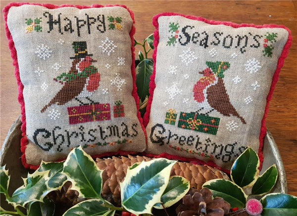 Mr and Mrs Robin - Crowsfeetstitching – Half Moon Stitchery