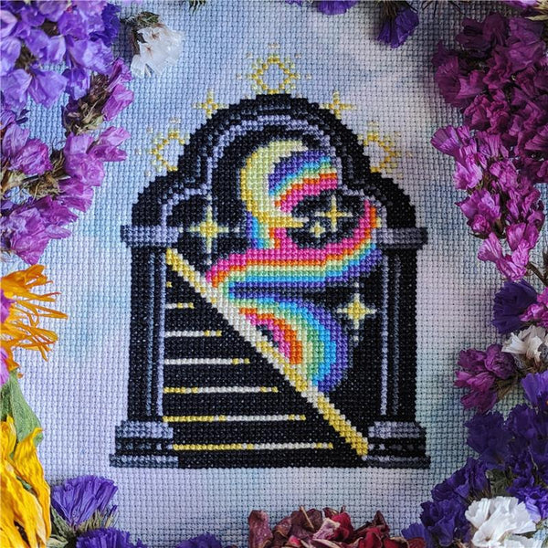 Journey To The Neon Side - StitchSprout Cross Stitch – Half Moon Stitchery