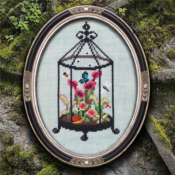 Carnivorous Terrarium - Lola Crow Cross Stitch – Half Moon Stitchery
