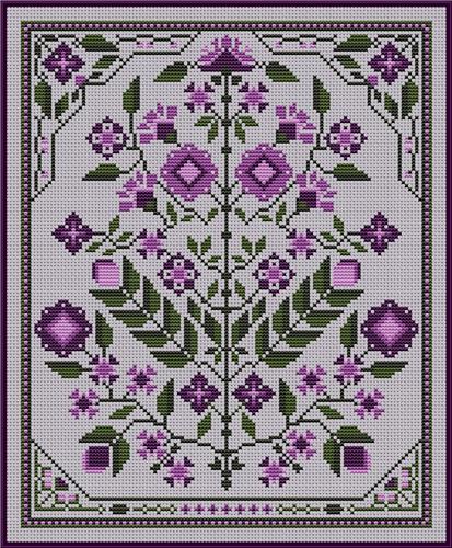 Petals Of Purple - CM Designs – Half Moon Stitchery