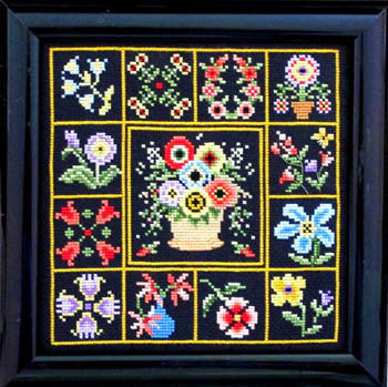 Flowers All Around - Bobbie G. Designs – Half Moon Stitchery