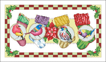 Birds With Stockings - Vickery Collection – Half Moon Stitchery