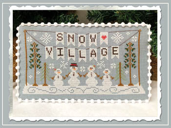 Snow Village 1 - Banner - Country Cottage Needleworks – Half Moon Stitchery