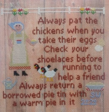 Her Farm Wisdom - Sister Lou Stitches – Half Moon Stitchery