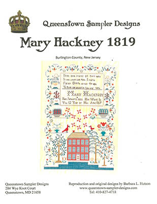 Mary Hackney 1819 - Queenstown Sampler Designs – Half Moon Stitchery