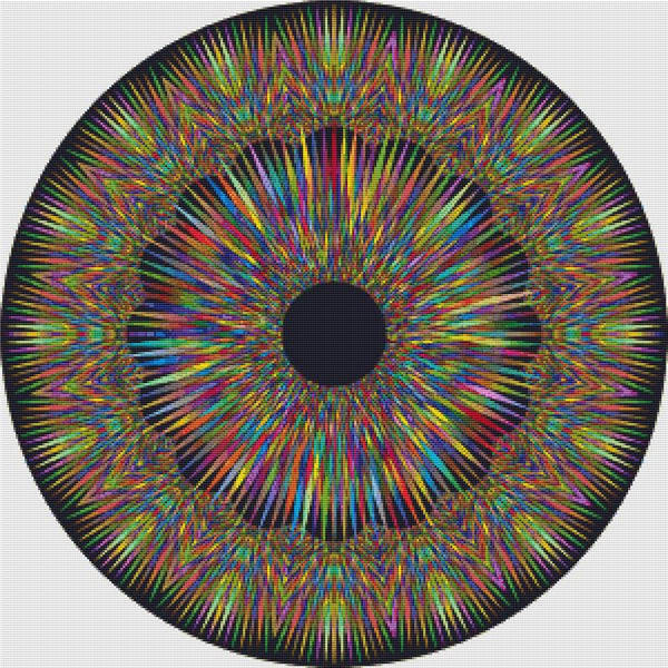 Prismatic Mandala - X Squared Cross Stitch – Half Moon Stitchery