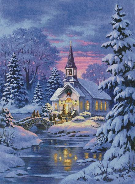 Country Church (Large) - Artecy Cross Stitch – Half Moon Stitchery