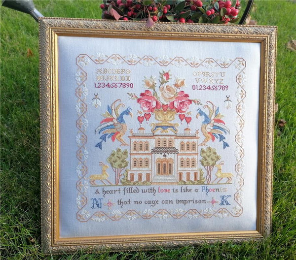 Phoenix Sampler - Twin Peak Primitives – Half Moon Stitchery