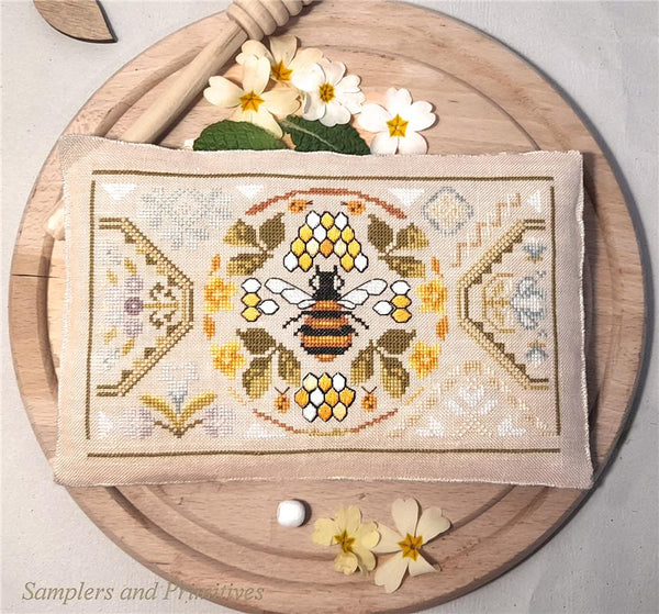 The Bee Quaker - Samplers and Primitives – Half Moon Stitchery
