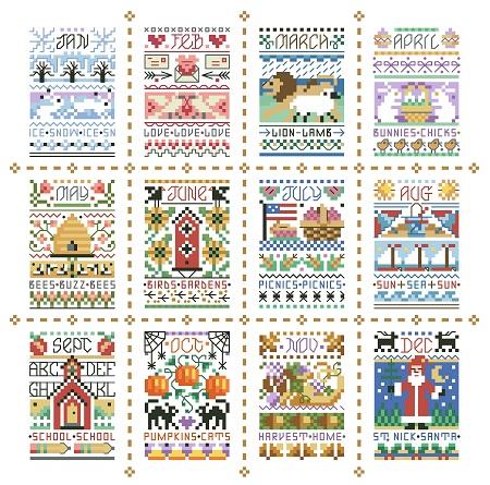 Mini Sampler Of The Month - Kooler Design Studio – Half Moon Stitchery