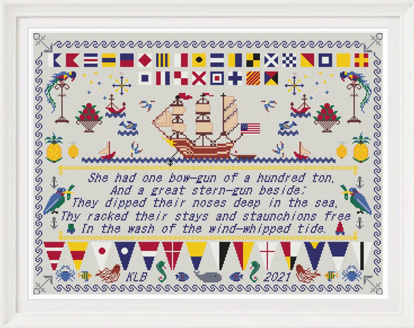 Nautical Sampler The Clampherdown - Salty Stitcher Designs – Half Moon ...